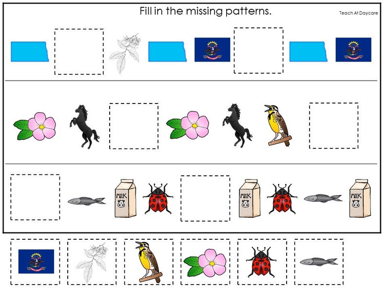 30 North Dakota State Symbols Themed Learning Games Download. | Etsy
