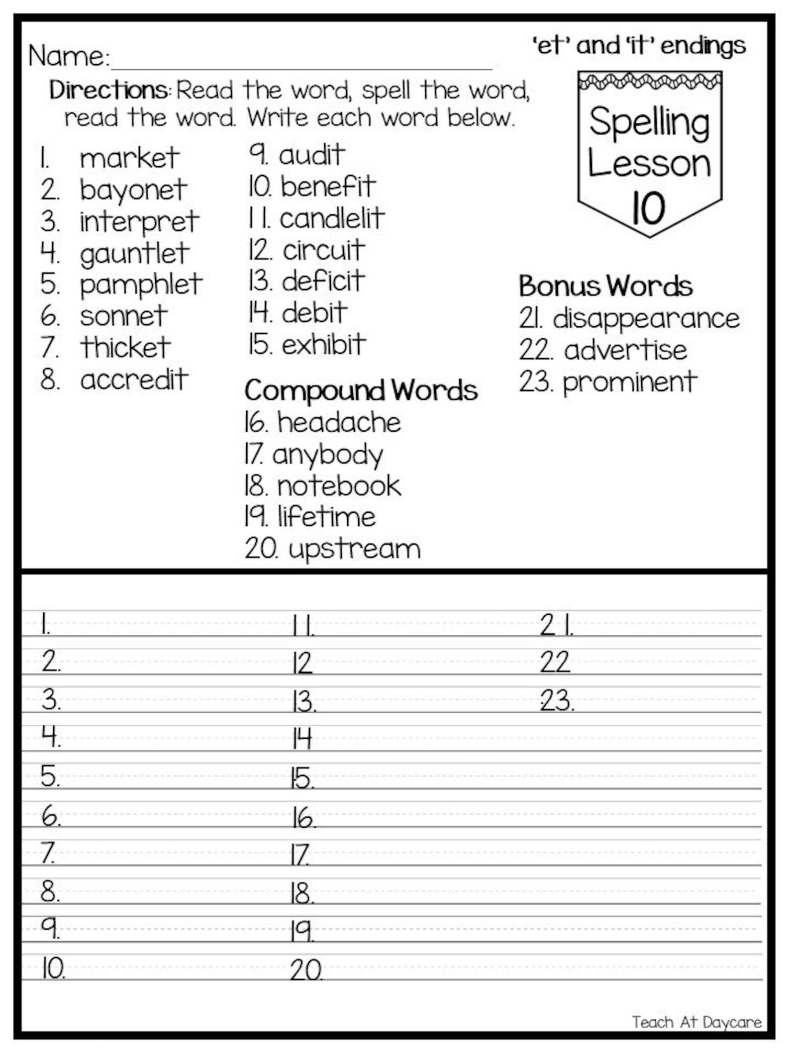 4th Grade Spelling Curriculum Unit. 38 Weekly Lessons. Prints 646 Pages ...