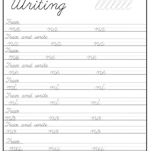 21 Cursive Handwriting Worksheets. Consonant and Vowel Tracing in a PDF ...