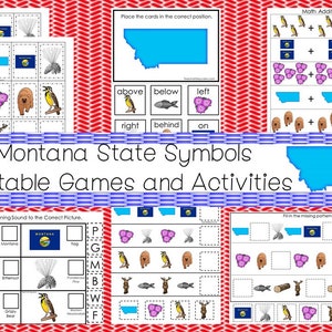 30 Montana State Symbols Themed Learning Games Download. ZIP File ...