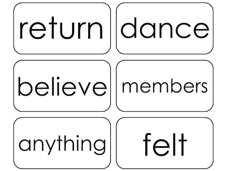 100 Printable Fry's Sixth Hundred Sight Word Flashcards. 4th-5th Grade ...