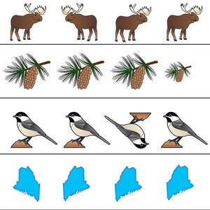 30 Maine State Symbols Themed Learning Games Download. ZIP File ...