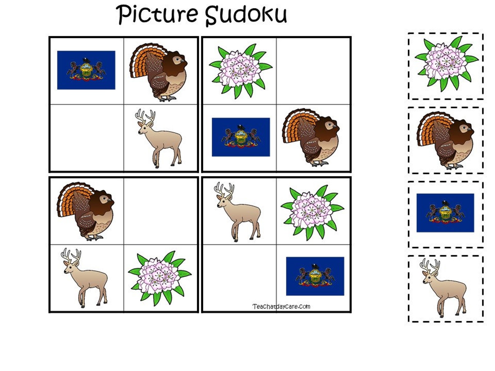 30 Pennsylvania State Symbols Themed Learning Games Download. | Etsy