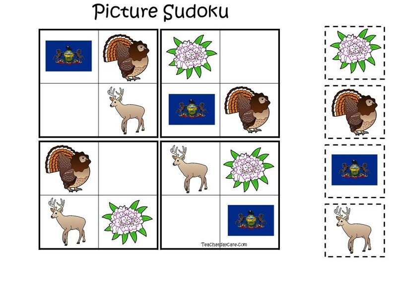 30 Pennsylvania State Symbols Themed Learning Games Download. | Etsy