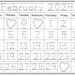 30 Tracing and Blank Themed 2024 Calendars. Preschool Handwriting and ...