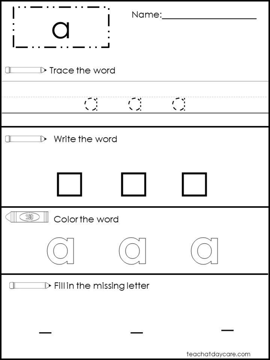 40 Printable Dolch Pre-primer Word Work Worksheets. Prek-kindergarten ...
