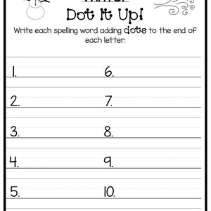 First Grade Winter Themed Words Spelling Activity. Supplemental ...