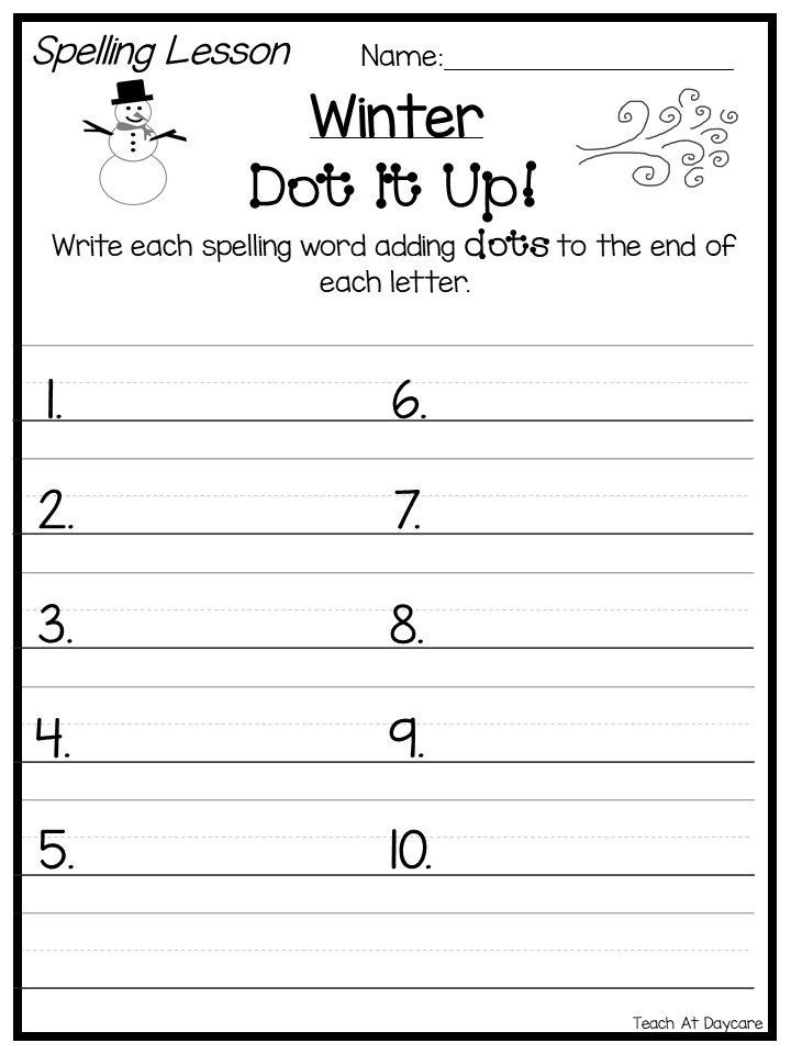 First Grade Winter Themed Words Spelling Activity. Supplemental ...