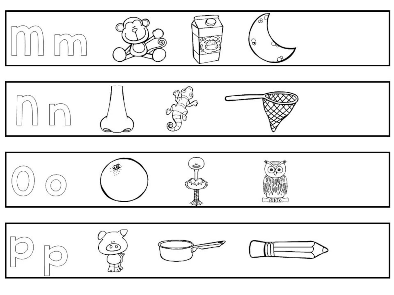 26 Printable Alphabet Bracelets. Preschool-kdg Phonics. | Etsy