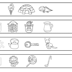 26 Printable Alphabet Bracelets. Preschool-kdg Phonics. - Etsy