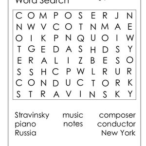 Igor Stravinsky Great Composer Unit. Music Appreciation. - Etsy
