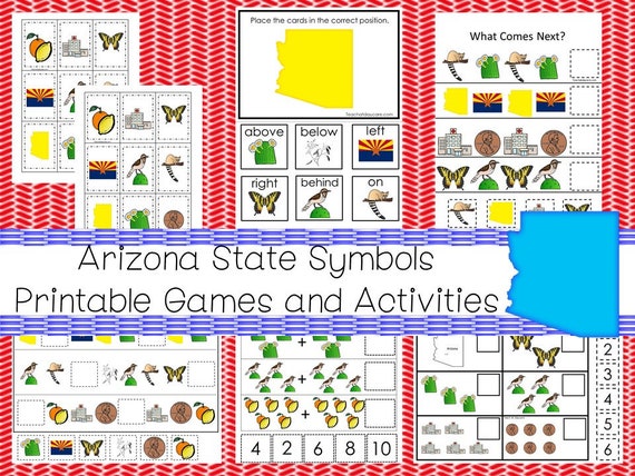 30 Arizona State Symbols Themed Learning Games Download. ZIP | Etsy