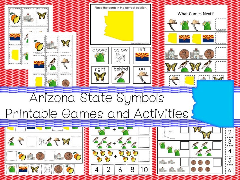 30 Arizona State Symbols Themed Learning Games Download. ZIP - Etsy