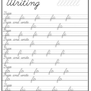 21 Cursive Handwriting Worksheets. Consonant and Vowel Tracing in a PDF ...