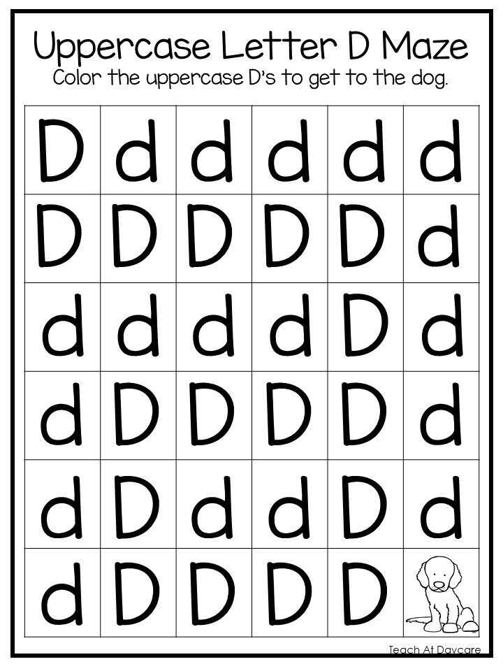 26 Uppercase Letter Maze Worksheets. Preschool-kindergarten Phonics and ...