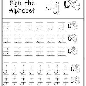 ASL Trace and Sign the Alphabet Worksheets. Preschool Phonics and ...