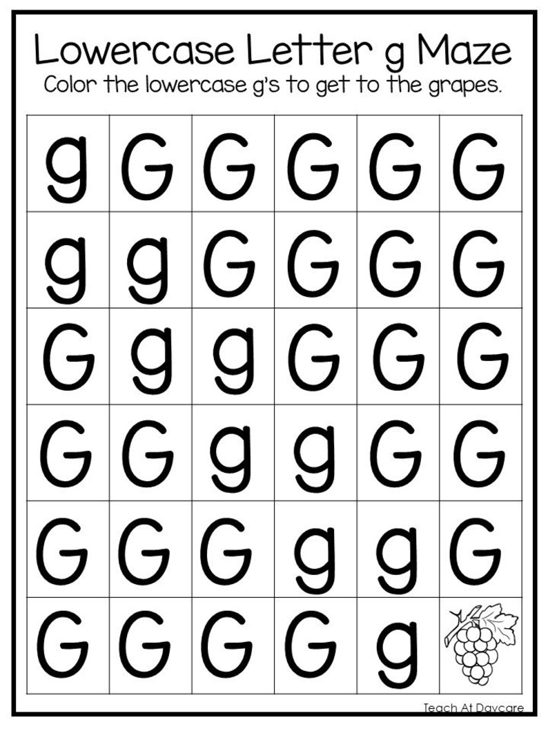 26 Lowercase Letter Maze Worksheets. Preschool-Kindergarten | Etsy
