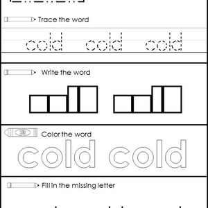 46 Printable Dolch 2nd Grade Word Work Worksheets. 2nd Grade | Etsy ...