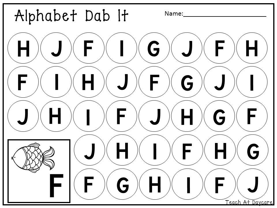 26 Printable Alphabet Uppercase Dab It Worksheets. - Etsy Australia