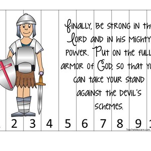 Armor of God Activities and Worksheets Packet. NIV Tracing, Coloring ...