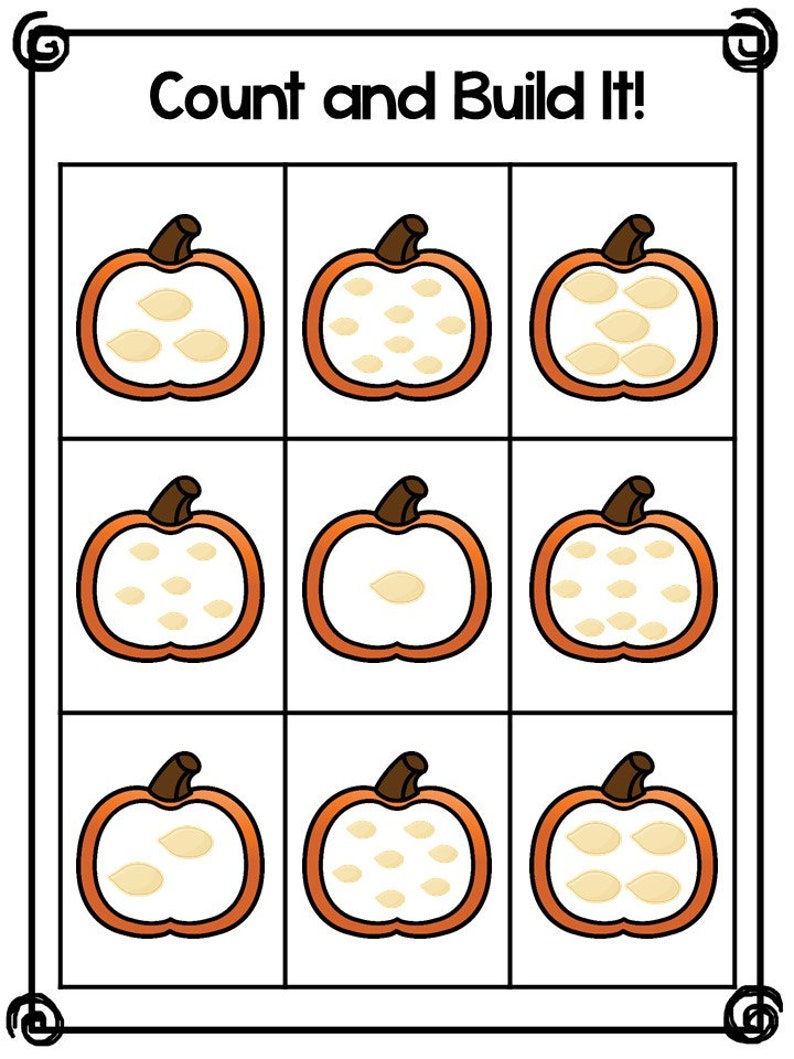 20 Printable Count and Build Worksheets/work Mats. 10 Colored | Etsy