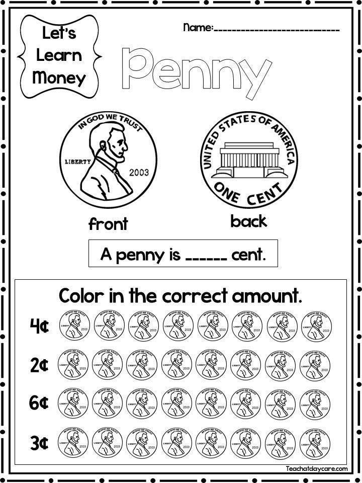 Money Matters Worksheets