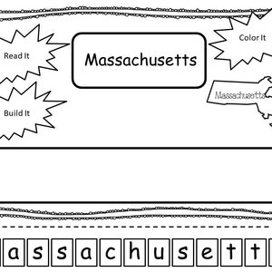 All 50 States Read It, Build It, Color It Learn the States Preschool ...