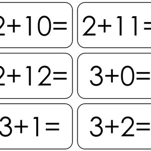 169 Printable Addition Flashcards. Facts 0-12. Preschool Thru 3rd Grade ...