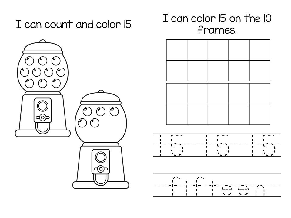 20 Number Mini Books Printable Worksheets in a ZIP file. | Etsy