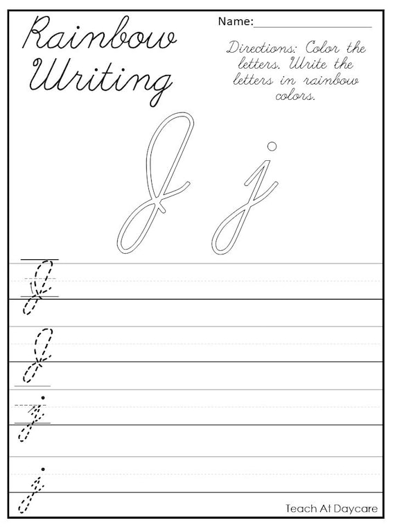 Script Letters A To Z Worksheets