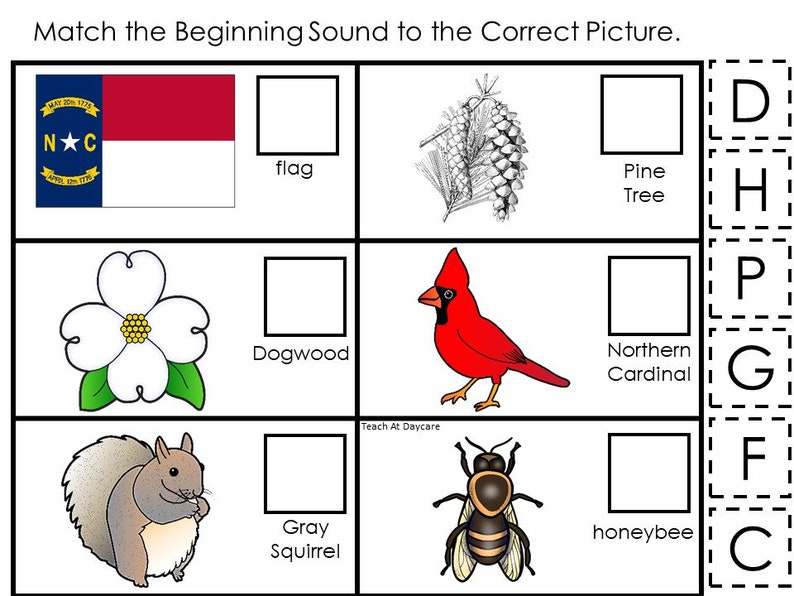 30 North Carolina State Symbols Themed Learning Games - Etsy