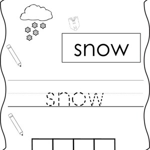 10 Weather Themed Printable Worksheets. Color, Read, Trace, Letter Box ...