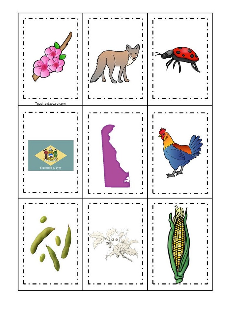30 Delaware State Symbols Themed Learning Games Download. ZIP - Etsy UK