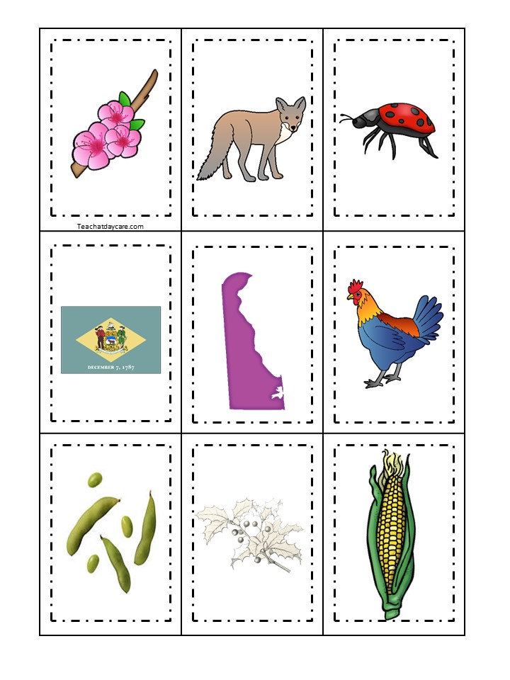 30 Delaware State Symbols themed Learning Games Download. ZIP | Etsy