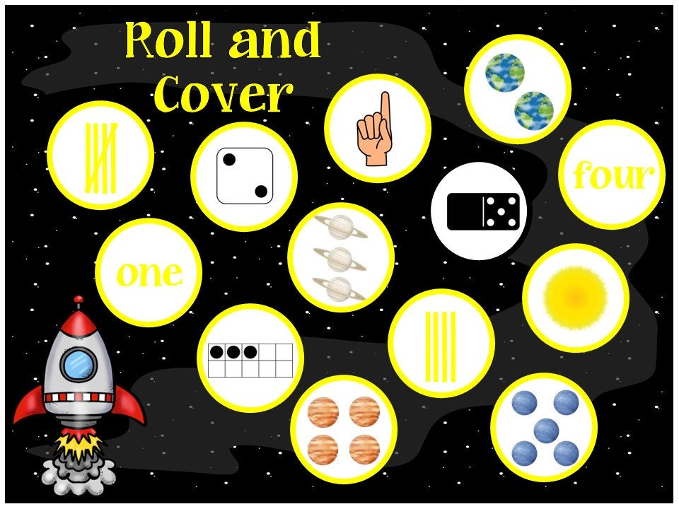 10 Printable Space Themed Kindergarten Math Center Games and Activities ...