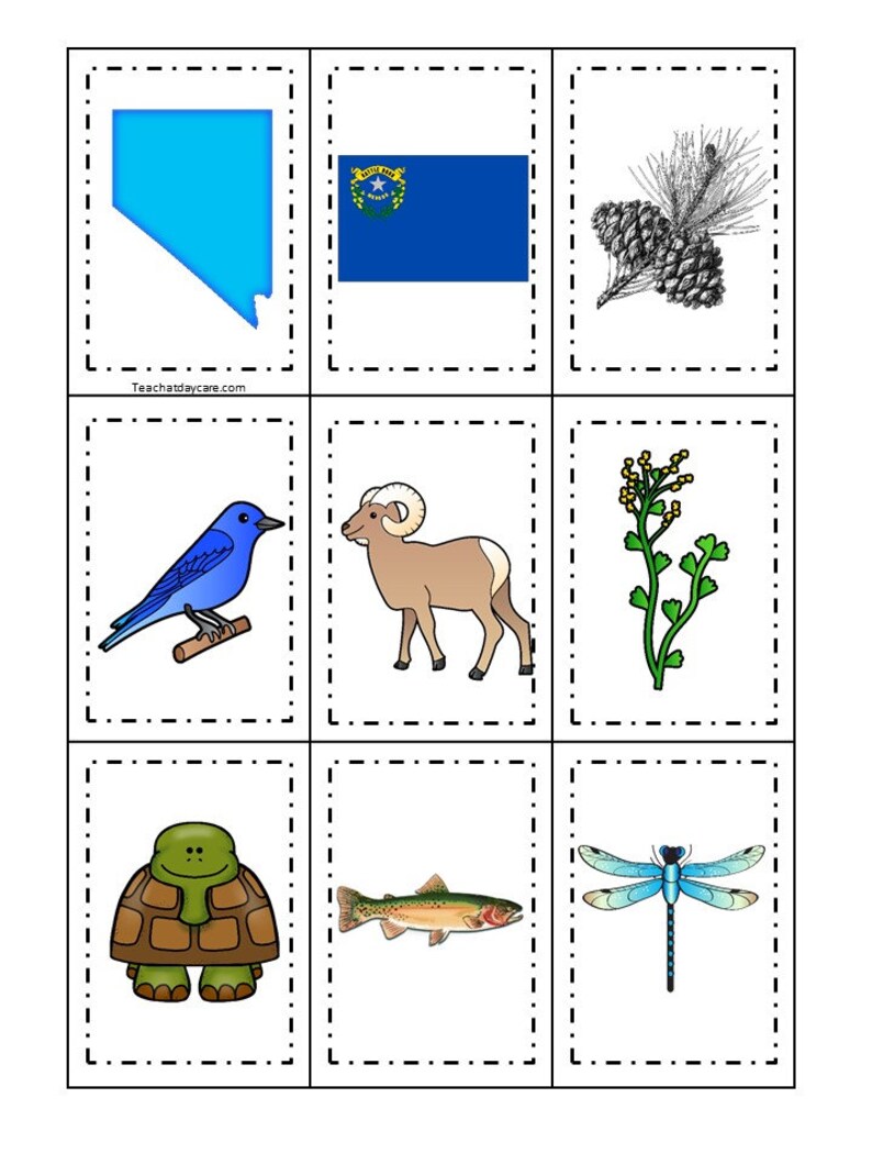 30 Nevada State Symbols Themed Learning Games Download. ZIP - Etsy