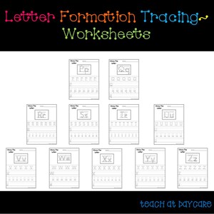 26 Letter Formation Tracing Worksheets for Handwriting Lessons. - Etsy