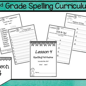 2nd Grade Spelling Curriculum Unit. 38 Weekly Lessons. Prints 663 Pages ...