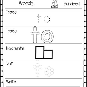 100 Printable Let's Learn Fry 1st Hundred Sight Words Worksheets ...