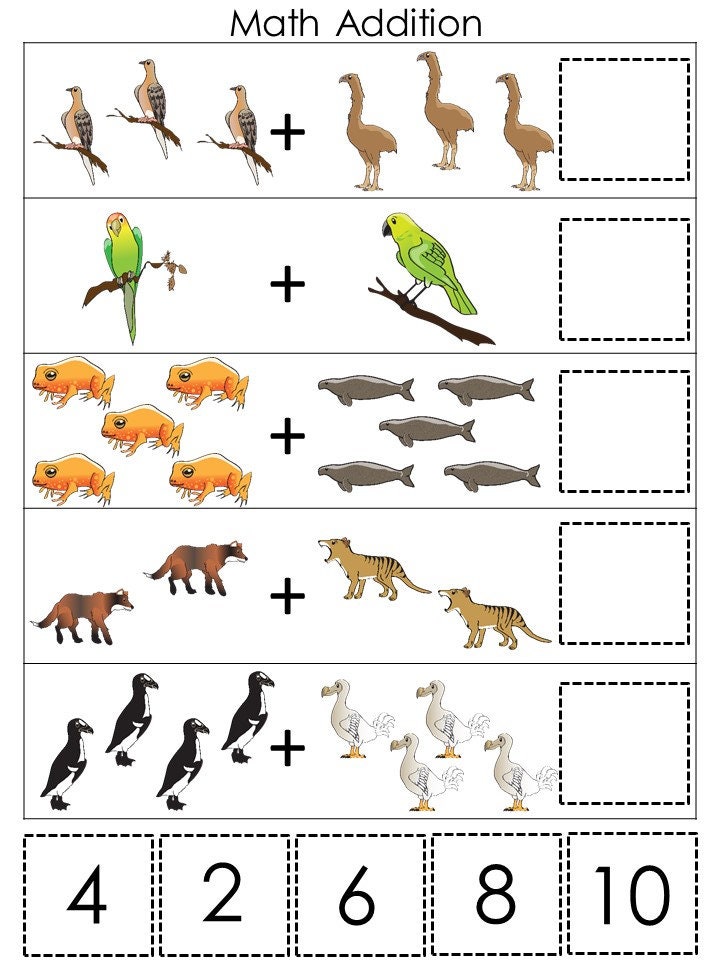 30 Extinct Animals Printable Preschool Educational Games | Etsy