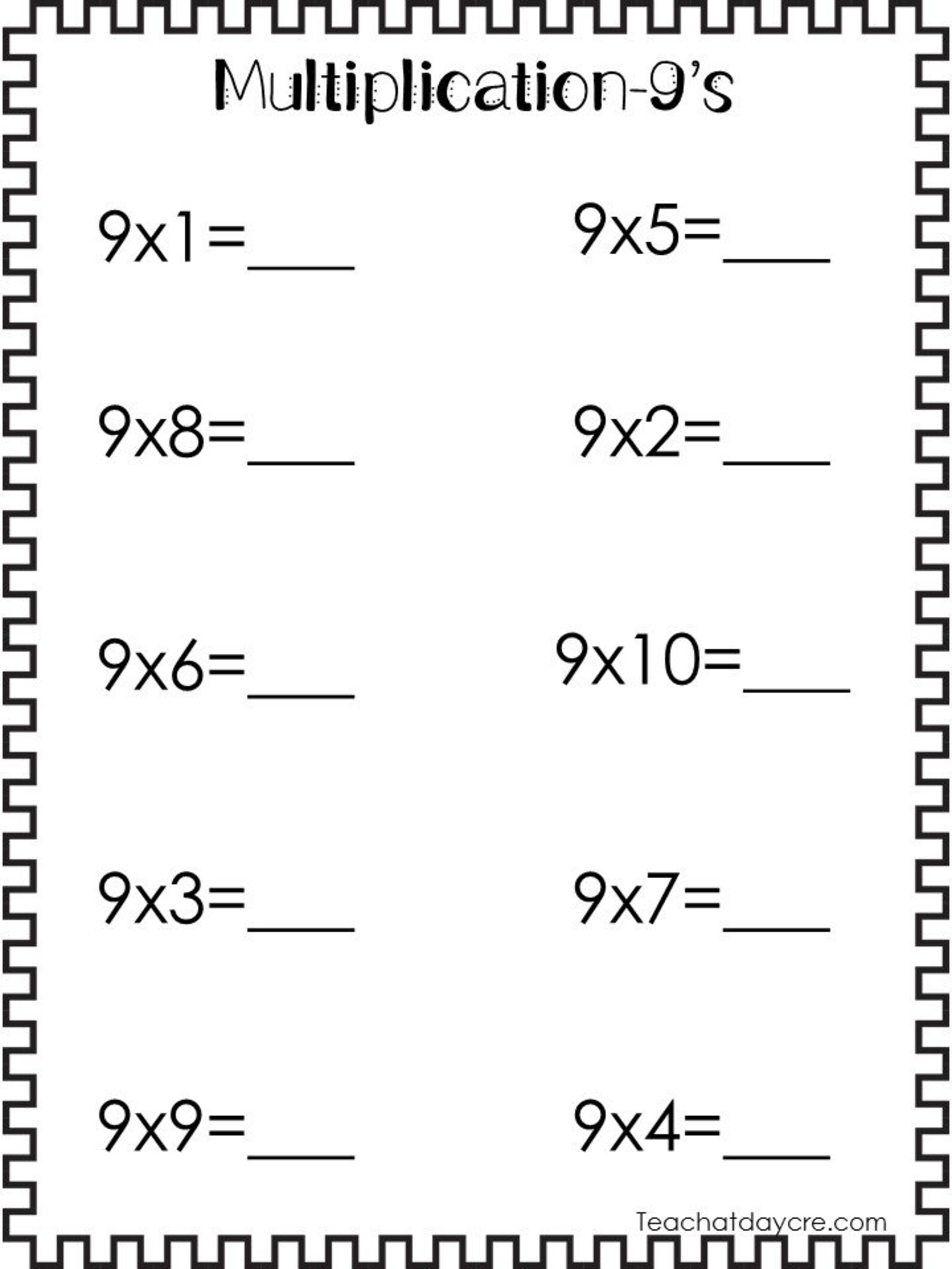 24 Printable Multiplication Worksheets. Numbers 1-12. 1st-4th Grade ...