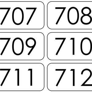 100 Printable Numbers 701-800 Flashcards. Preschool Thru Third Grade ...
