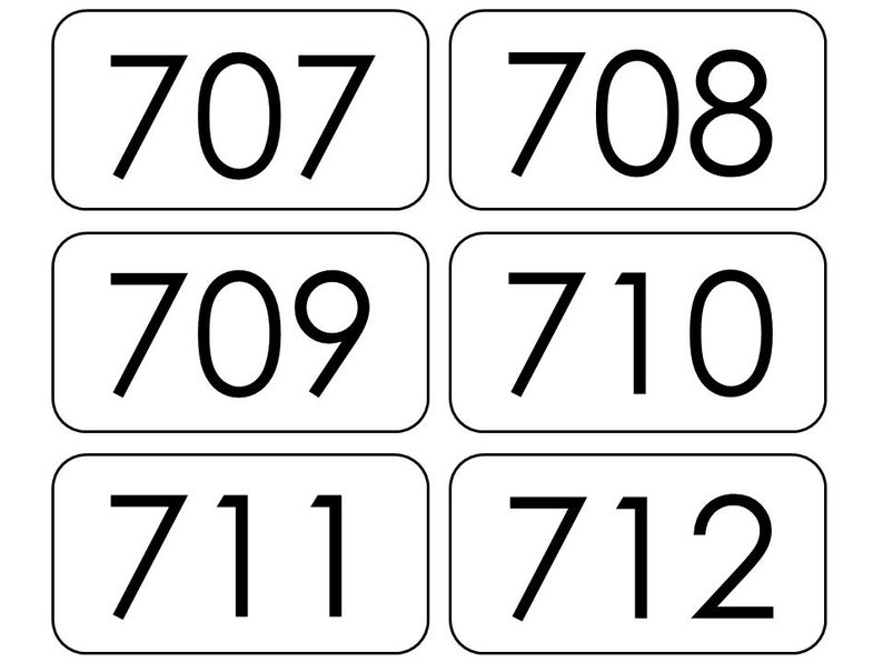 100 Printable Numbers 701-800 Flashcards. Preschool Thru Third Grade ...