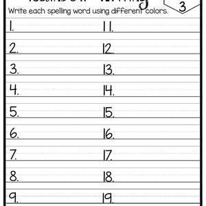 3rd Grade Spelling Curriculum Unit. 38 Weekly Lessons. Prints 570 Pages ...