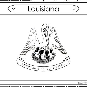 50 State Flag Color Worksheets State Symbols Curriculum. Geography ...