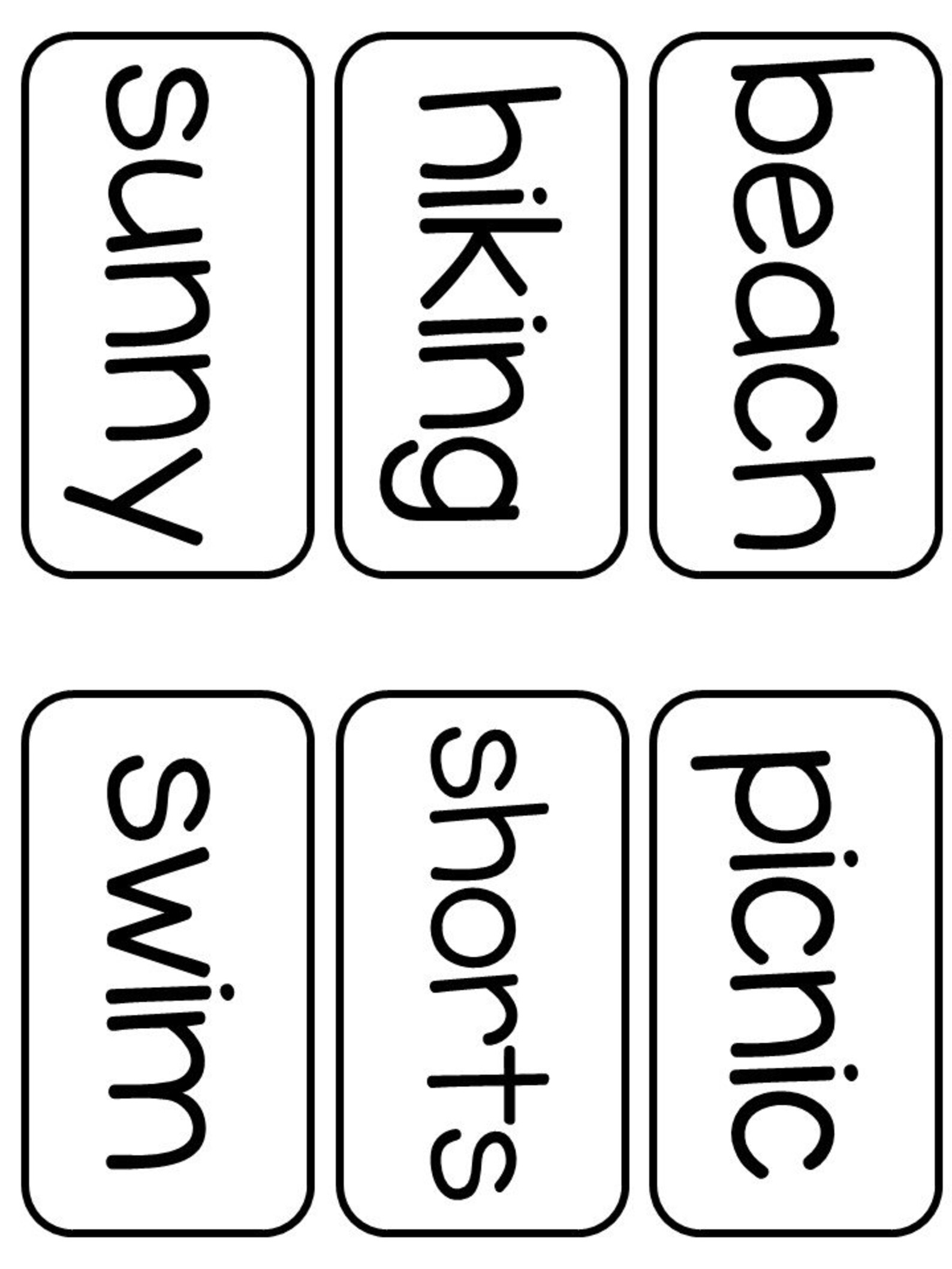 First Grade Summer Themed Words Spelling Activity. | Etsy