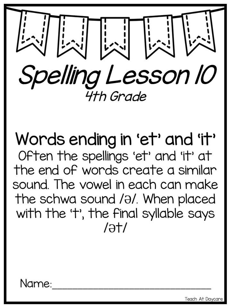 4th Grade Spelling Curriculum Unit. 38 Weekly Lessons. Prints 646 Pages ...