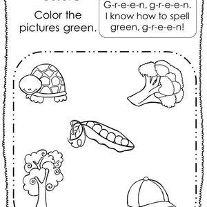 11 Spell and Color Worksheets. Preschool and Kindergarten Science and ...