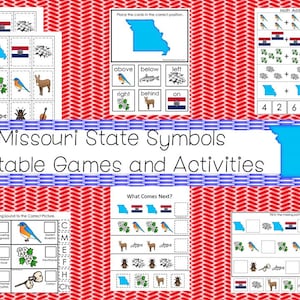 30 Missouri State Symbols Themed Learning Games Download. ZIP File ...