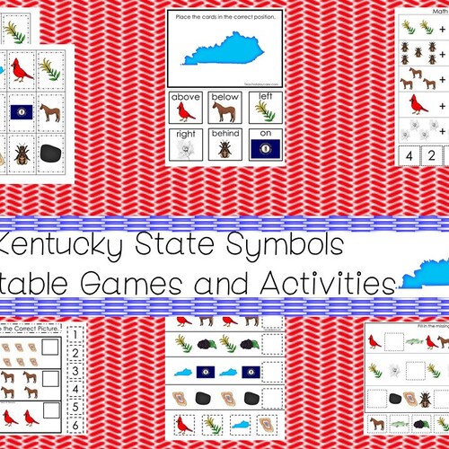 30 Washington State Symbols Themed Learning Games Download. - Etsy